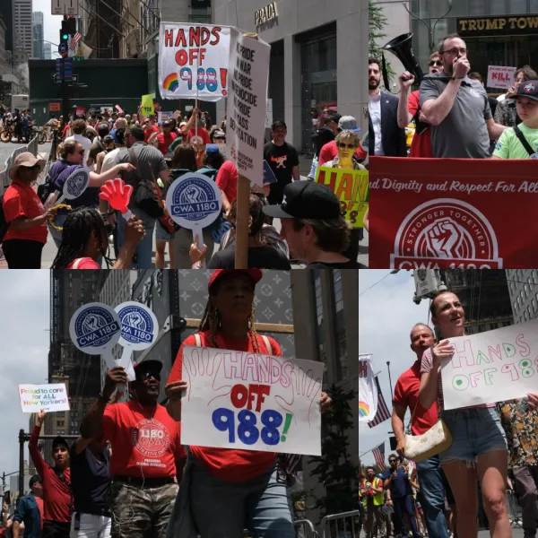 Hands Off 988: Labor Protests Cuts to LGBTQ+ Youth Lifeline | New York ...