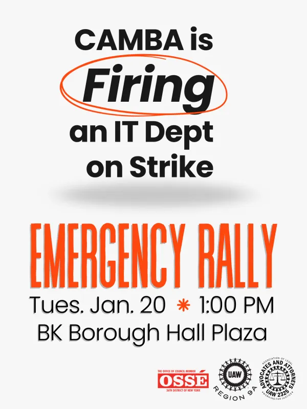 Take Action! Emergency Rally to Support Fired Striking CAMBA IT Union ...