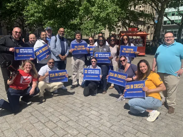 AFGE Rallies to Support SSA Workers Who Support America | New York City ...