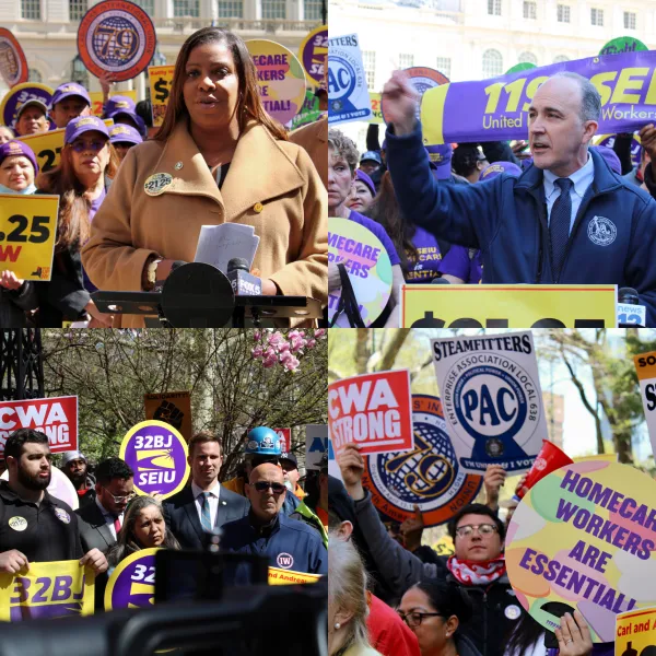 AG Tish James, NYC CLC, DC37, 1199, 32BJ and More Rally in NYC for a ...