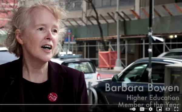 Barbara Bowen, Outgoing President of Professional Staff Congress, Named ...