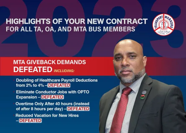 TWU Local 100 Announces Tentative Contract Agreement | New York City ...