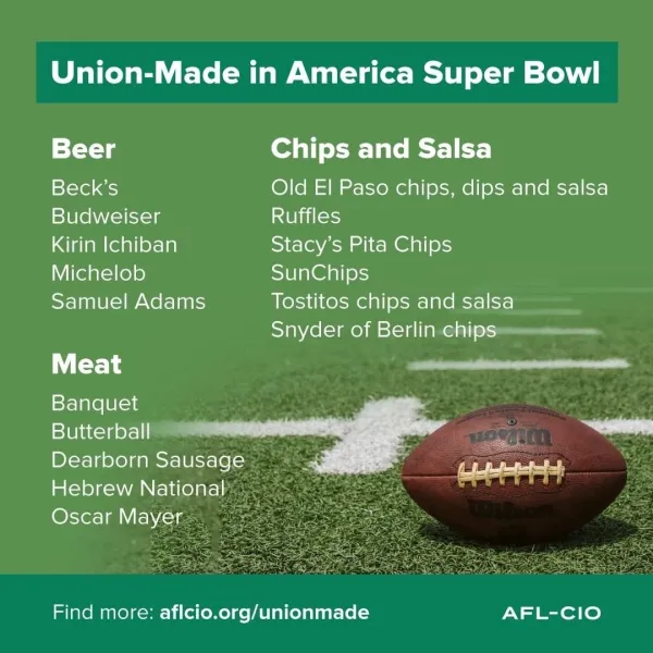 Union Made in America Super Bowl | New York City Central Labor Council ...