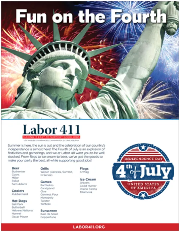 Union-Made Independence Day | New York City Central Labor Council, AFL-CIO