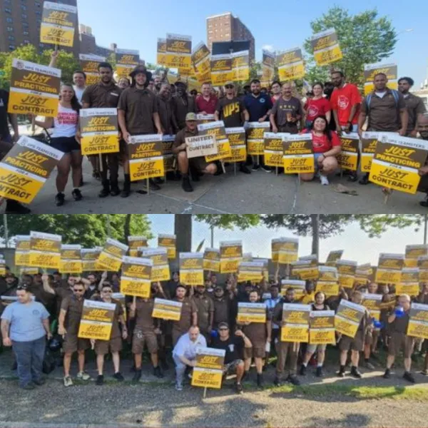UPS Negotiations Collapse, Teamsters Local 804 Members Hold Practice ...